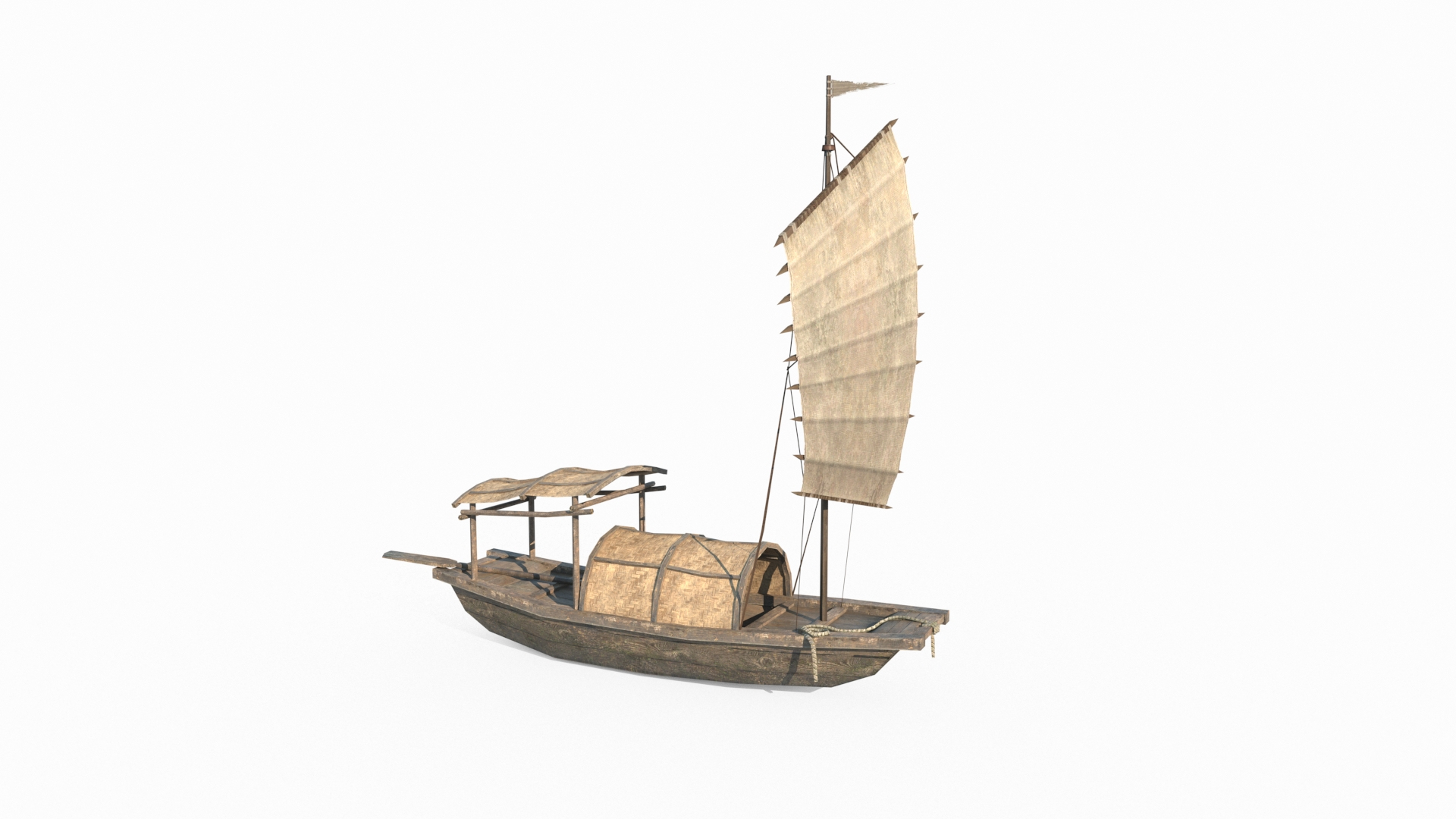 3D Model Ancient Small Fishing Boats - TurboSquid 2062179