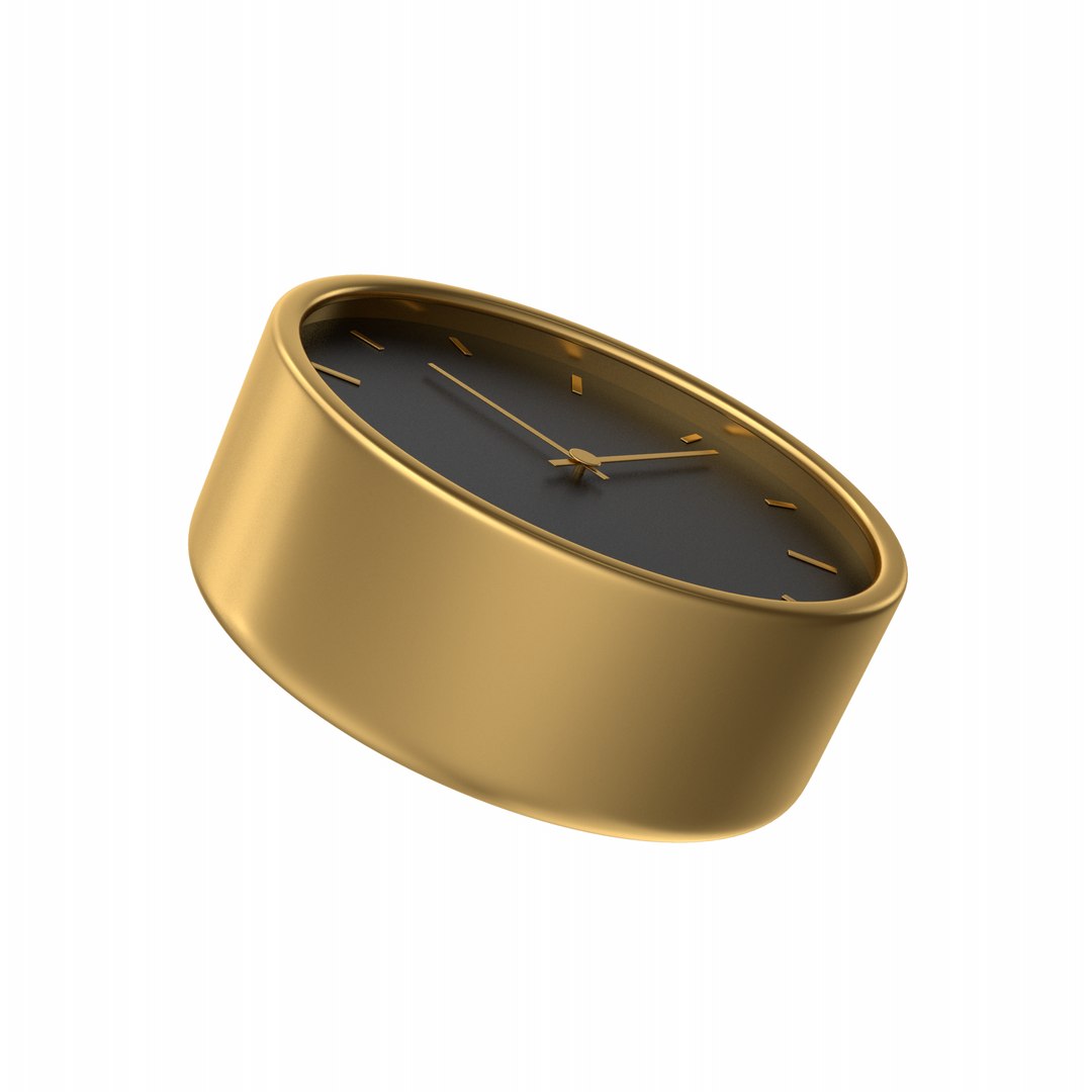 Gold Clock Model - TurboSquid 2369223