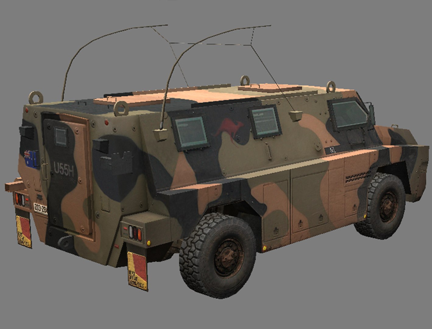 3dsmax Bushmaster Armored Car