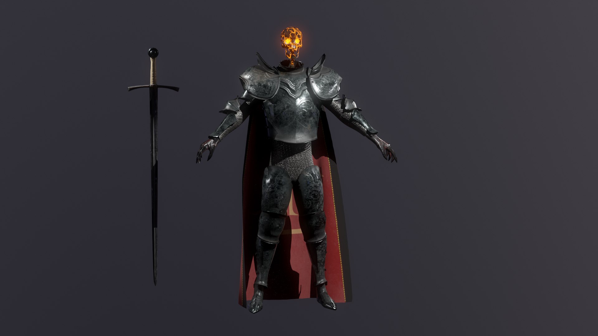 Fire Skeleton 3D Model - TurboSquid 1869662