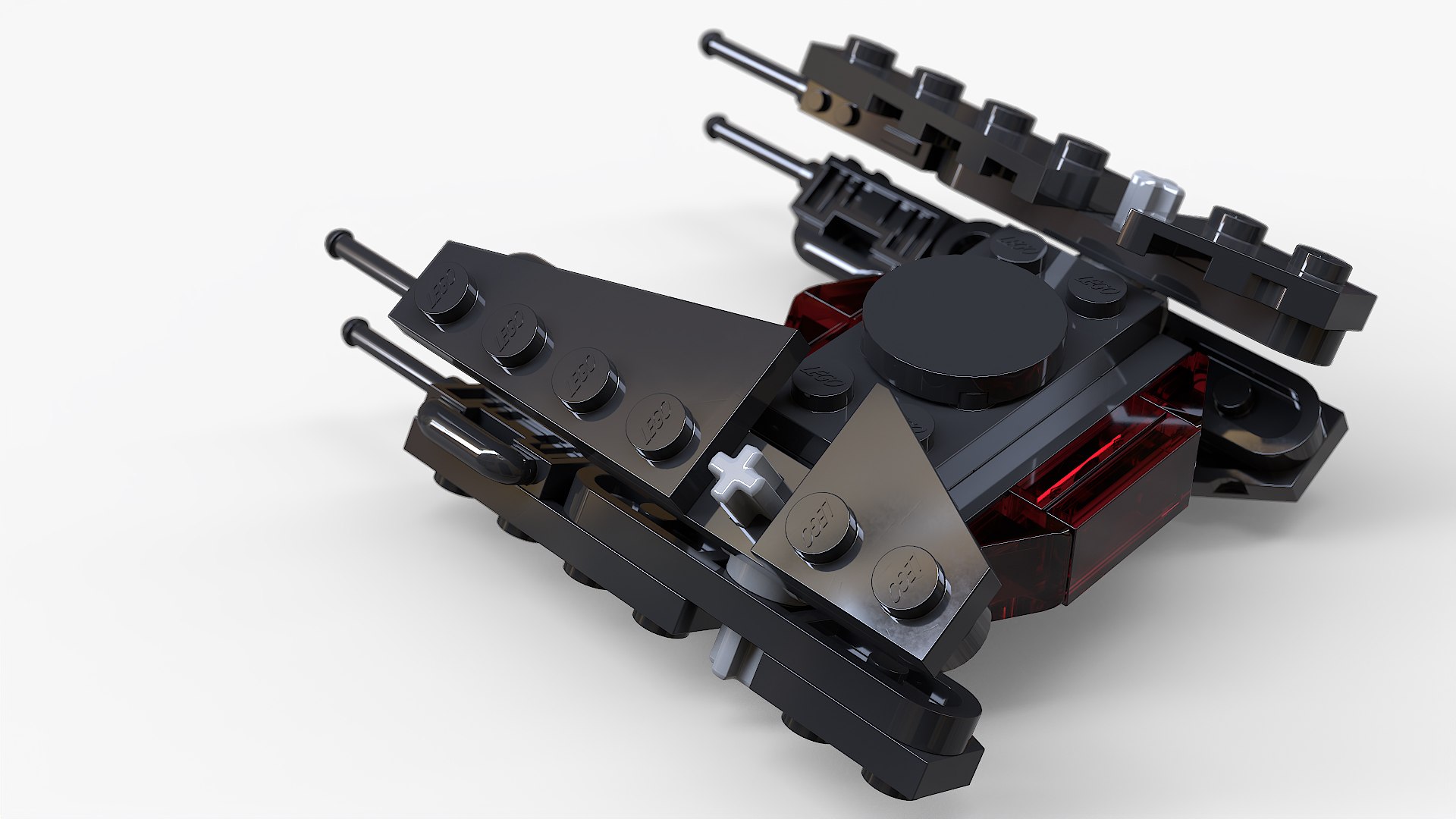 Lego Kylo Ren Tie Silencer 3D Model - TurboSquid 1776602