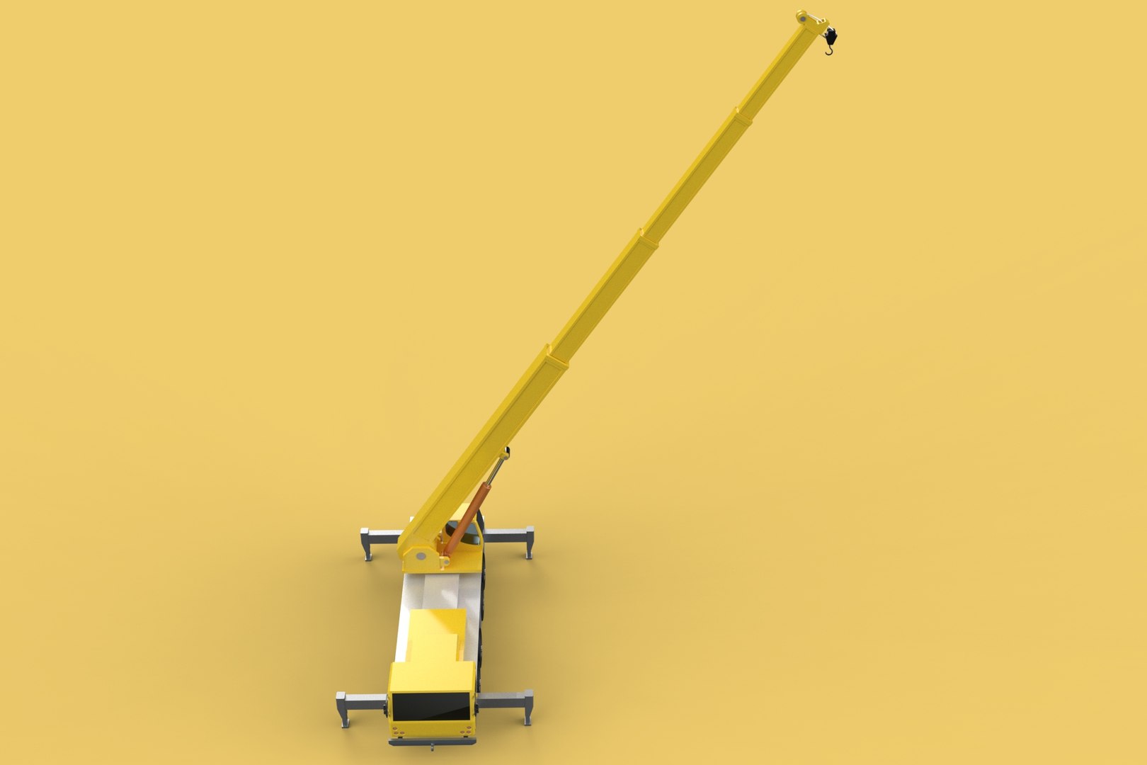 3D MOUNTED EXTENDED TELESCOPIC BOOM LONG REACH MOBILE CRANE ARM JIB ...