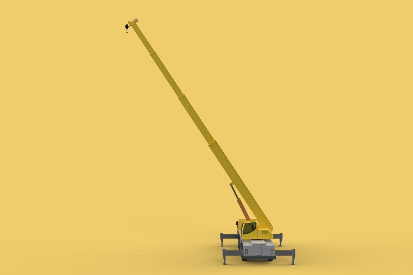 3D MOUNTED EXTENDED TELESCOPIC BOOM LONG REACH MOBILE CRANE ARM JIB ...