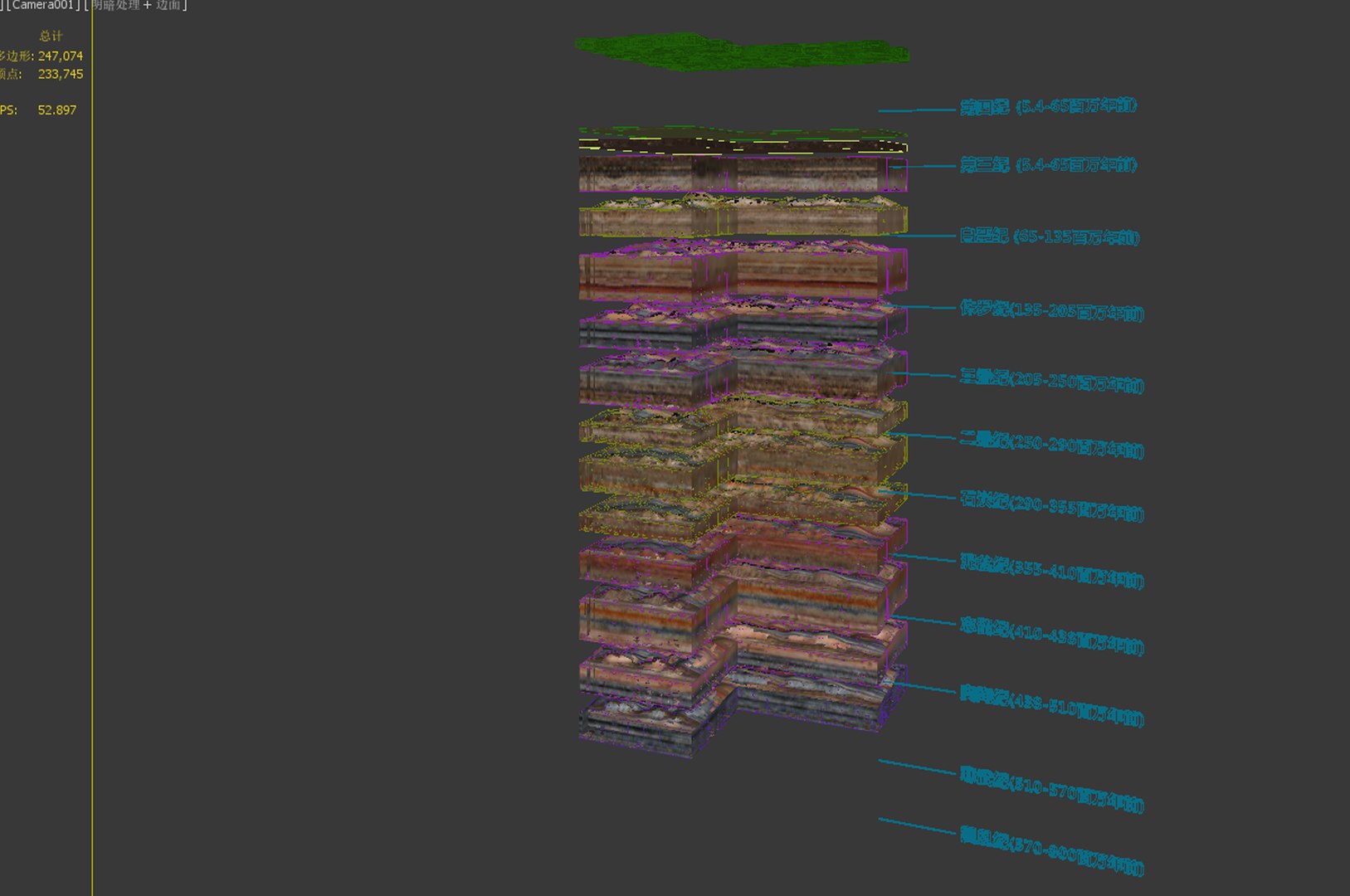 3D Geological Profile - TurboSquid 2238363