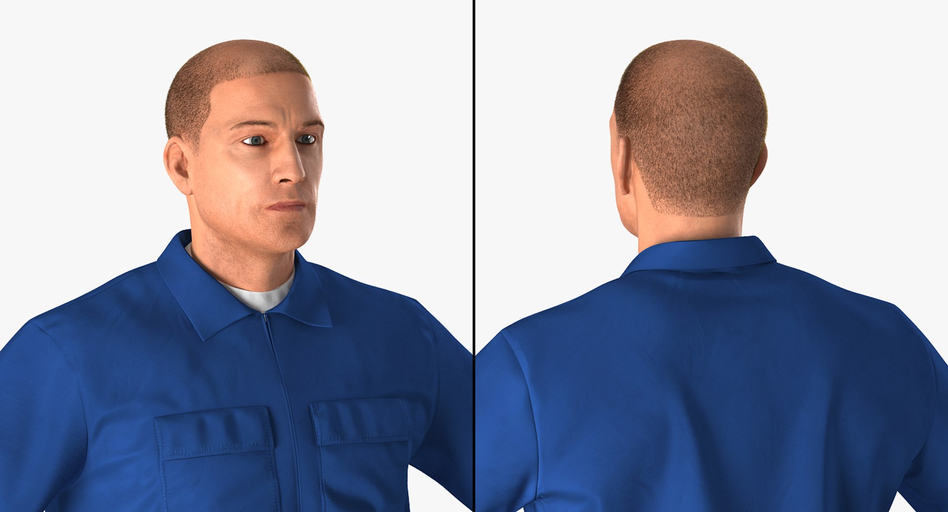 3D mechanic worker wearing blue model - TurboSquid 1160746