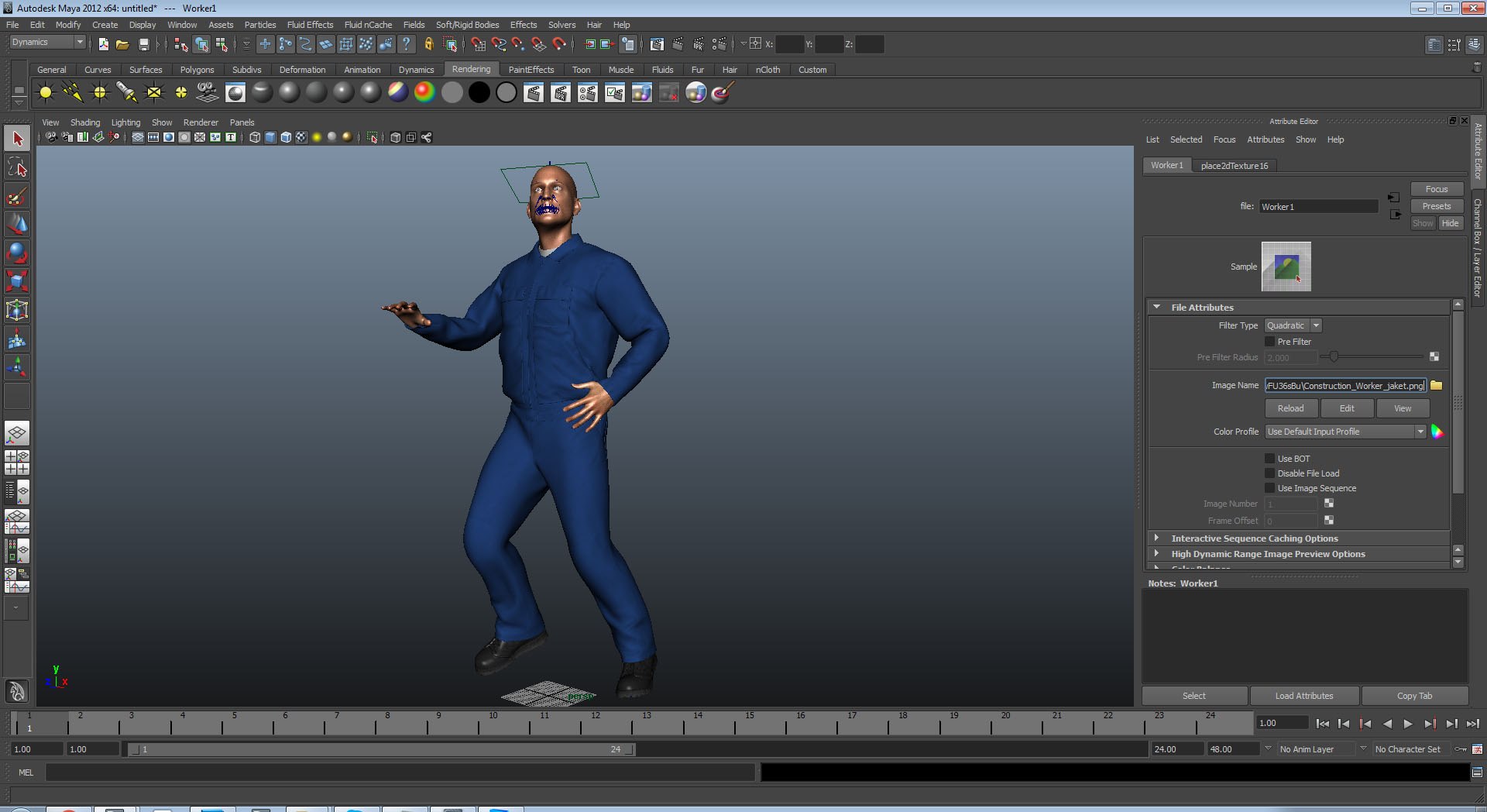 3D mechanic worker wearing blue model - TurboSquid 1160746