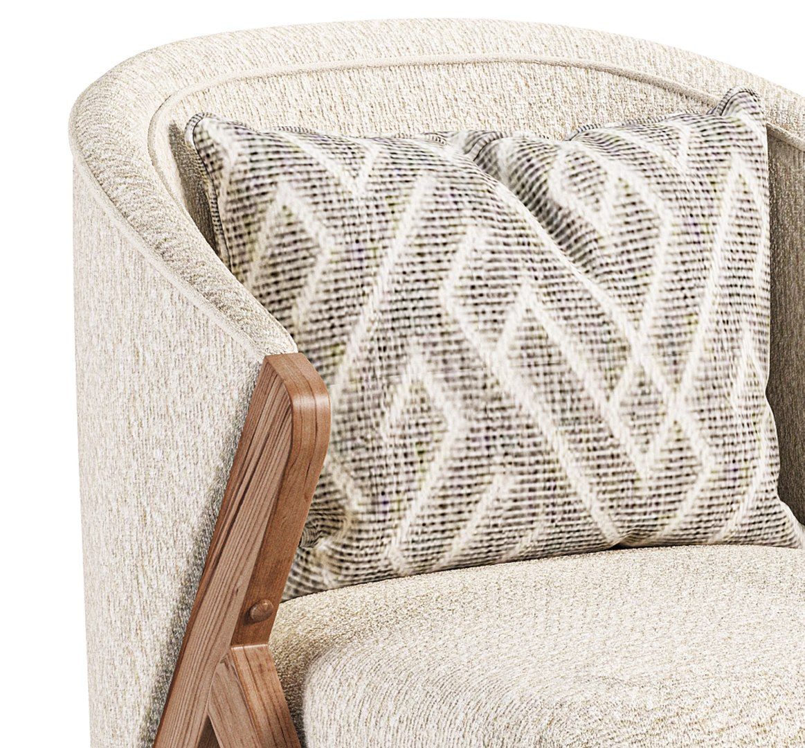 3D ZARA HOME UPHOLSTERED BOUCLE ARMCHAIR - TurboSquid 2171053