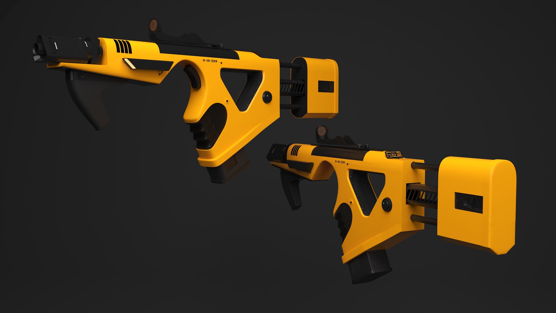 Sci-Fi SMG Yellow 3D Model - TurboSquid 2112411