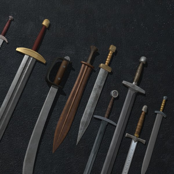 set swords 3d model