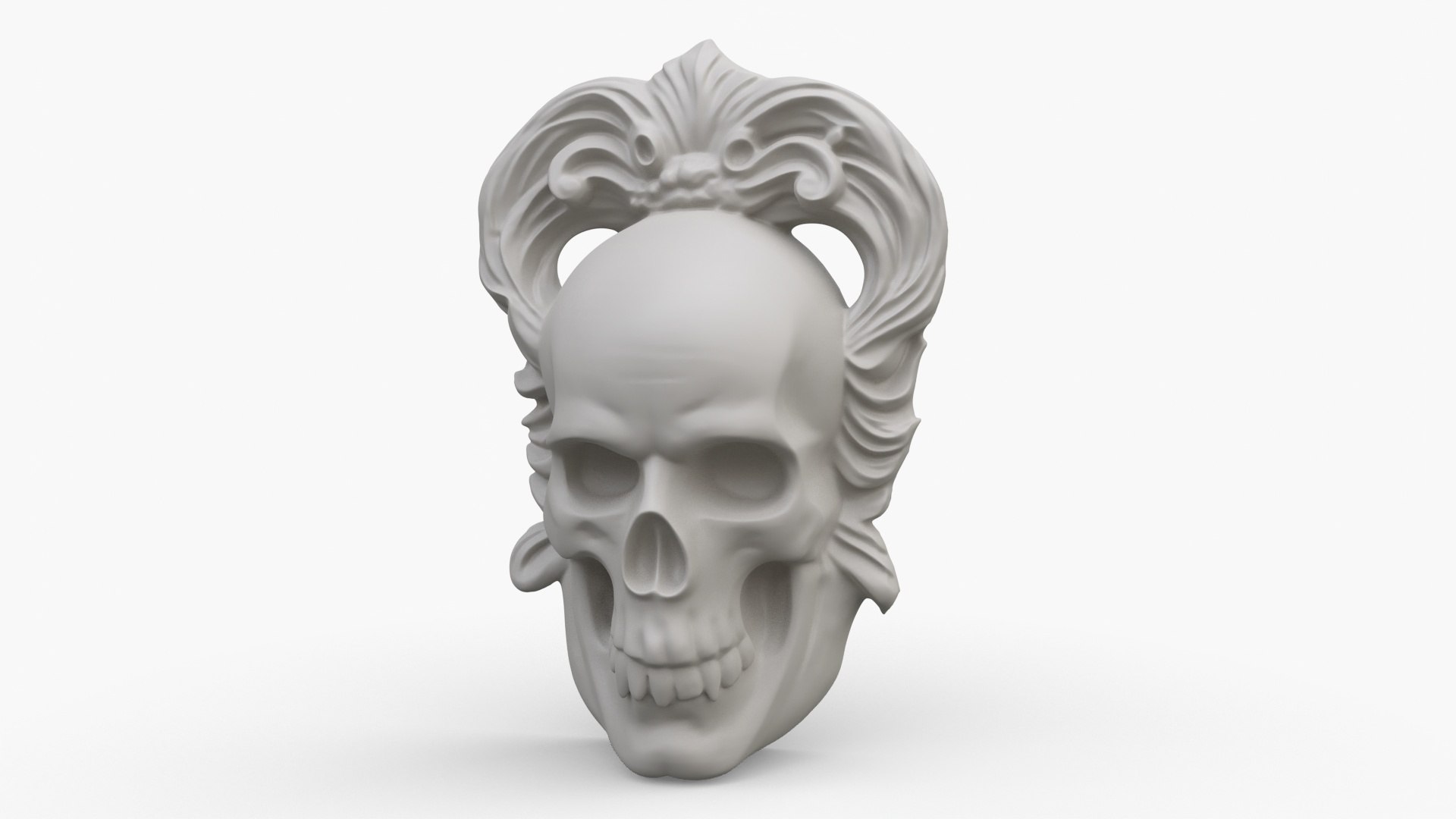 3D Skull Relief 22 Model - TurboSquid 2281911