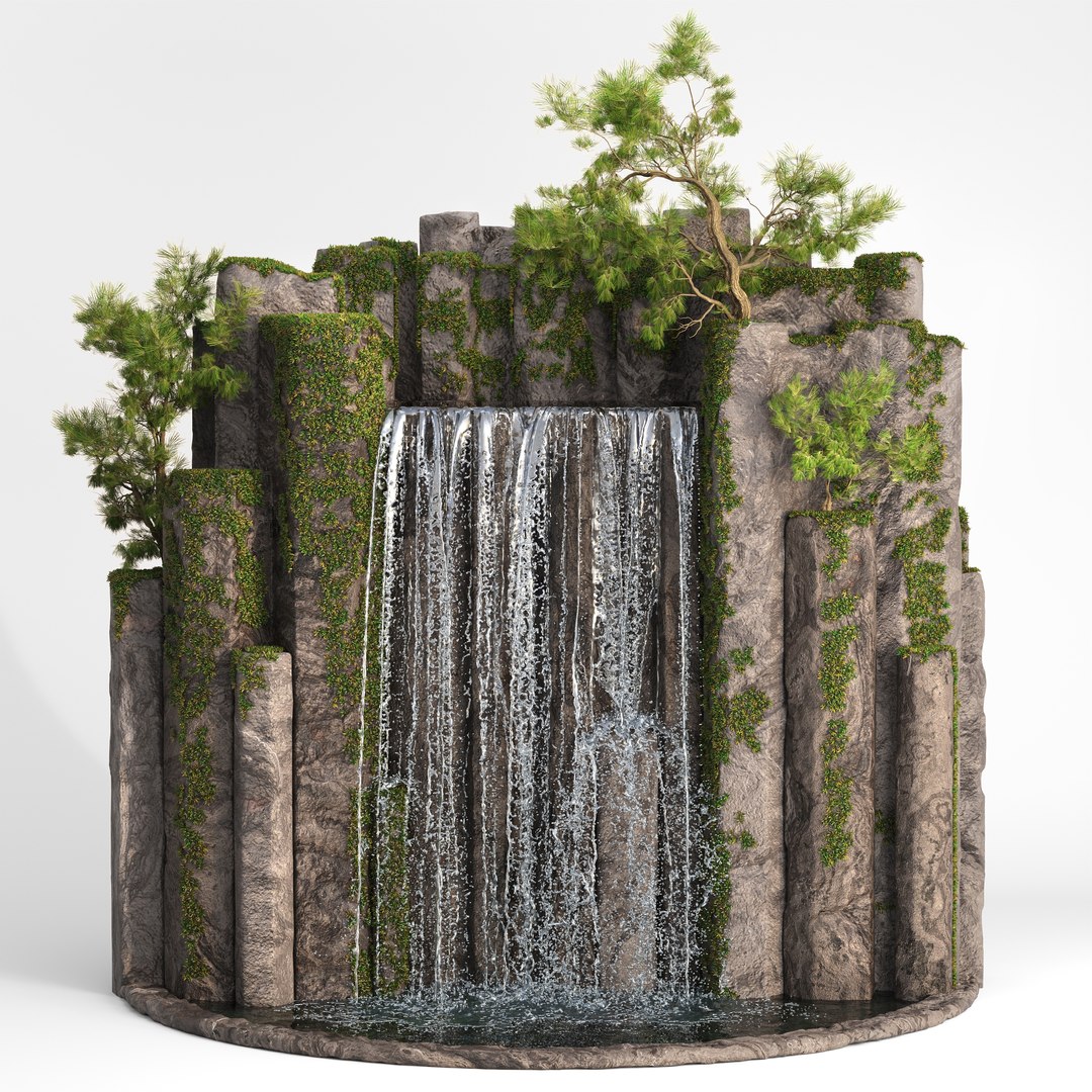 Large Waterfall 2 3D - TurboSquid 1958722