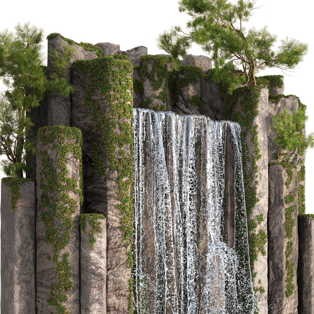 Large Waterfall 2 3D - TurboSquid 1958722
