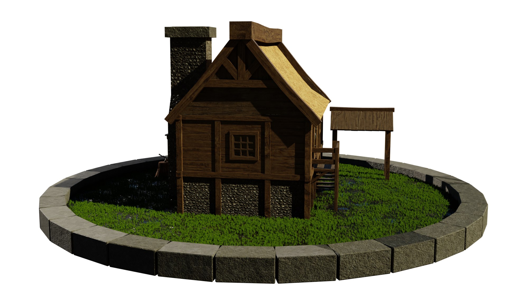 Detailed Medieval House Made In Blender 3D - TurboSquid 1942630