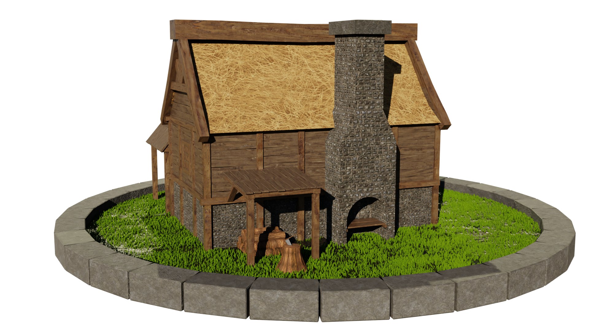 Detailed Medieval House Made In Blender 3D - TurboSquid 1942630