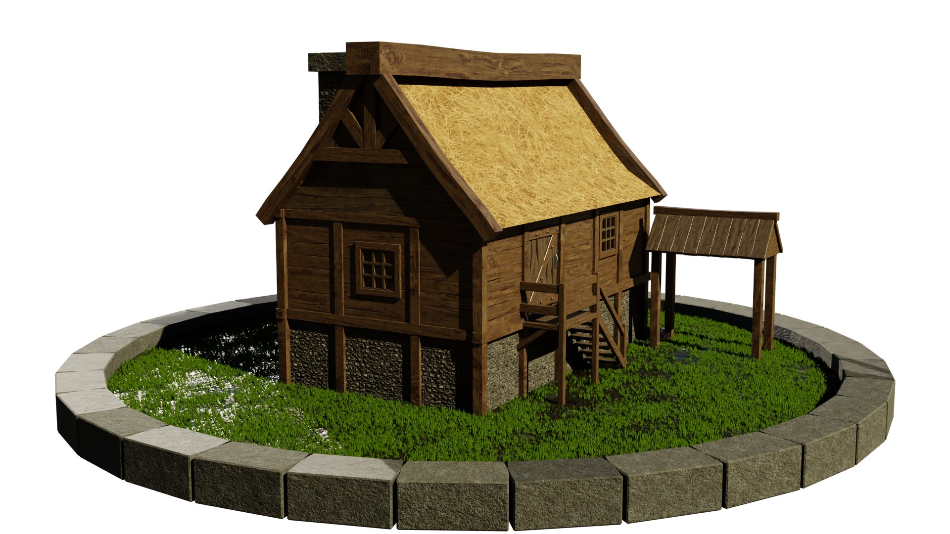 Detailed Medieval House Made In Blender 3D - TurboSquid 1942630