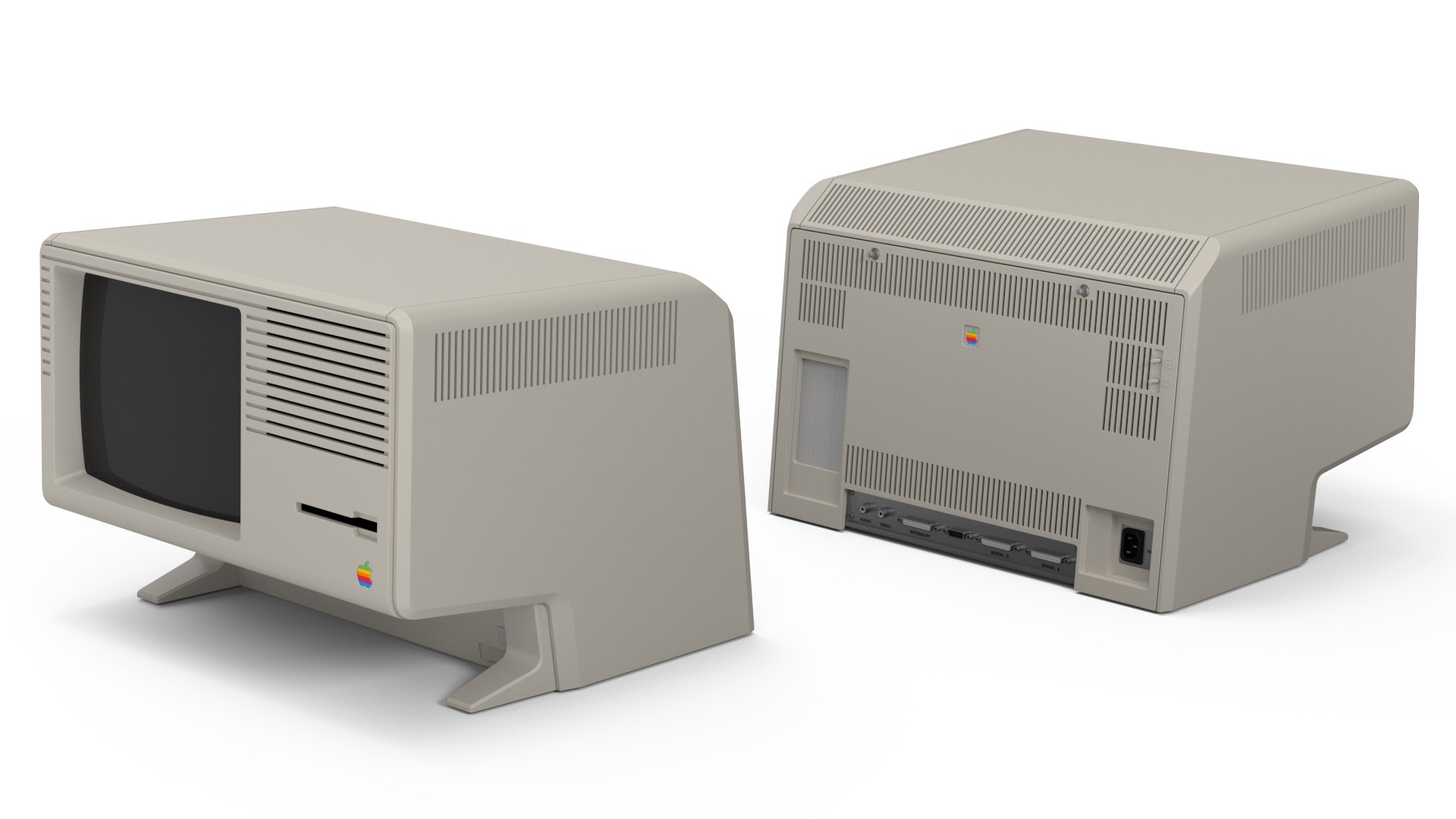 Vintage Apple Personal Computer Lisa With Keyboard And Mouse Model ...