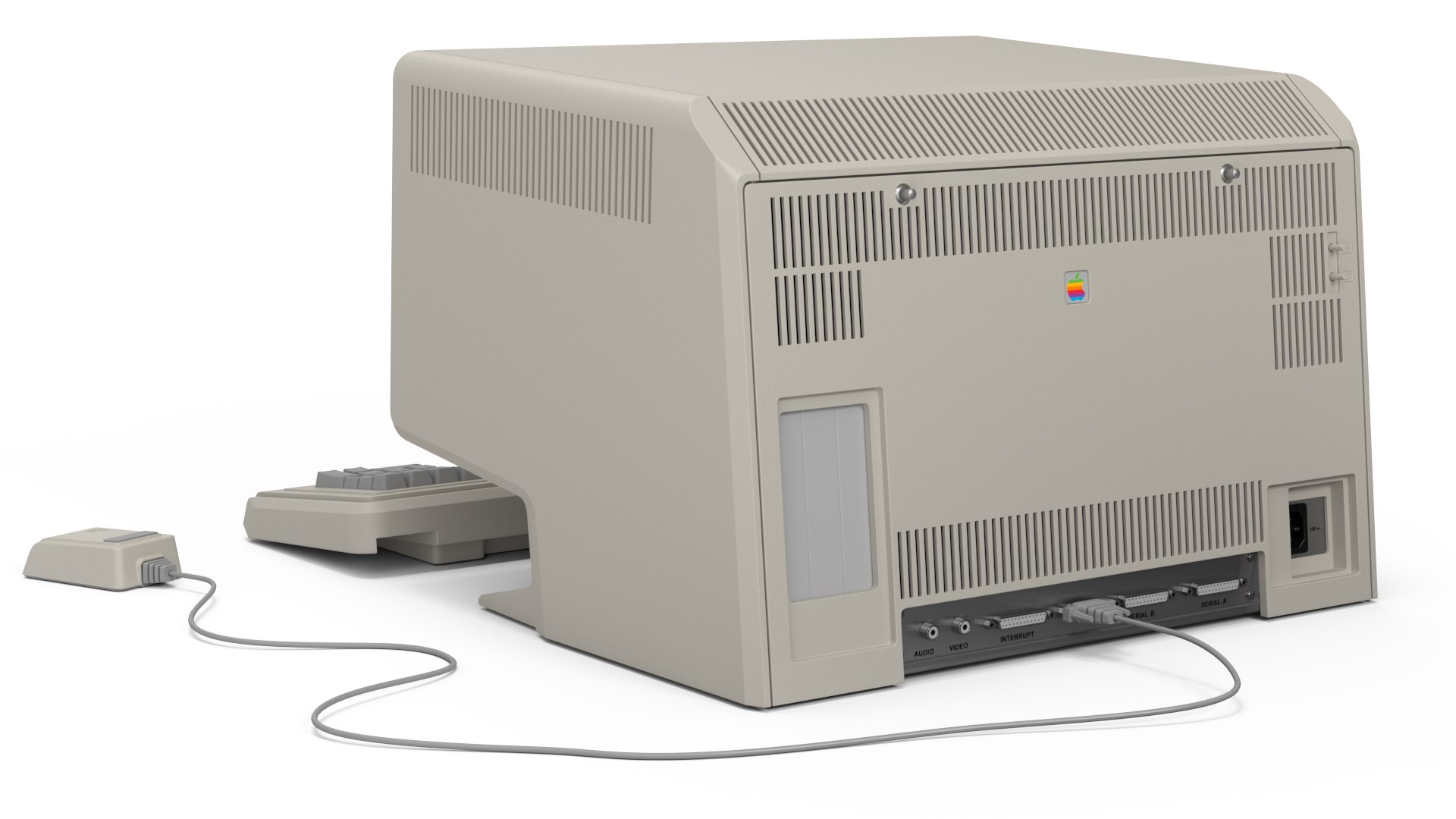 Vintage Apple Personal Computer Lisa With Keyboard And Mouse Model ...