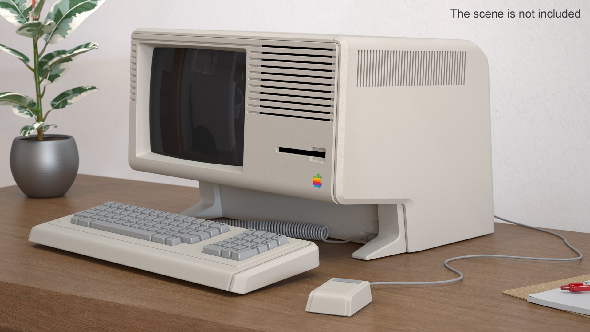 Vintage Apple Personal Computer Lisa With Keyboard And Mouse Model ...