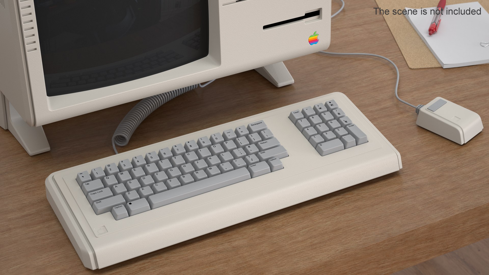 Vintage Apple Personal Computer Lisa With Keyboard And Mouse Model ...