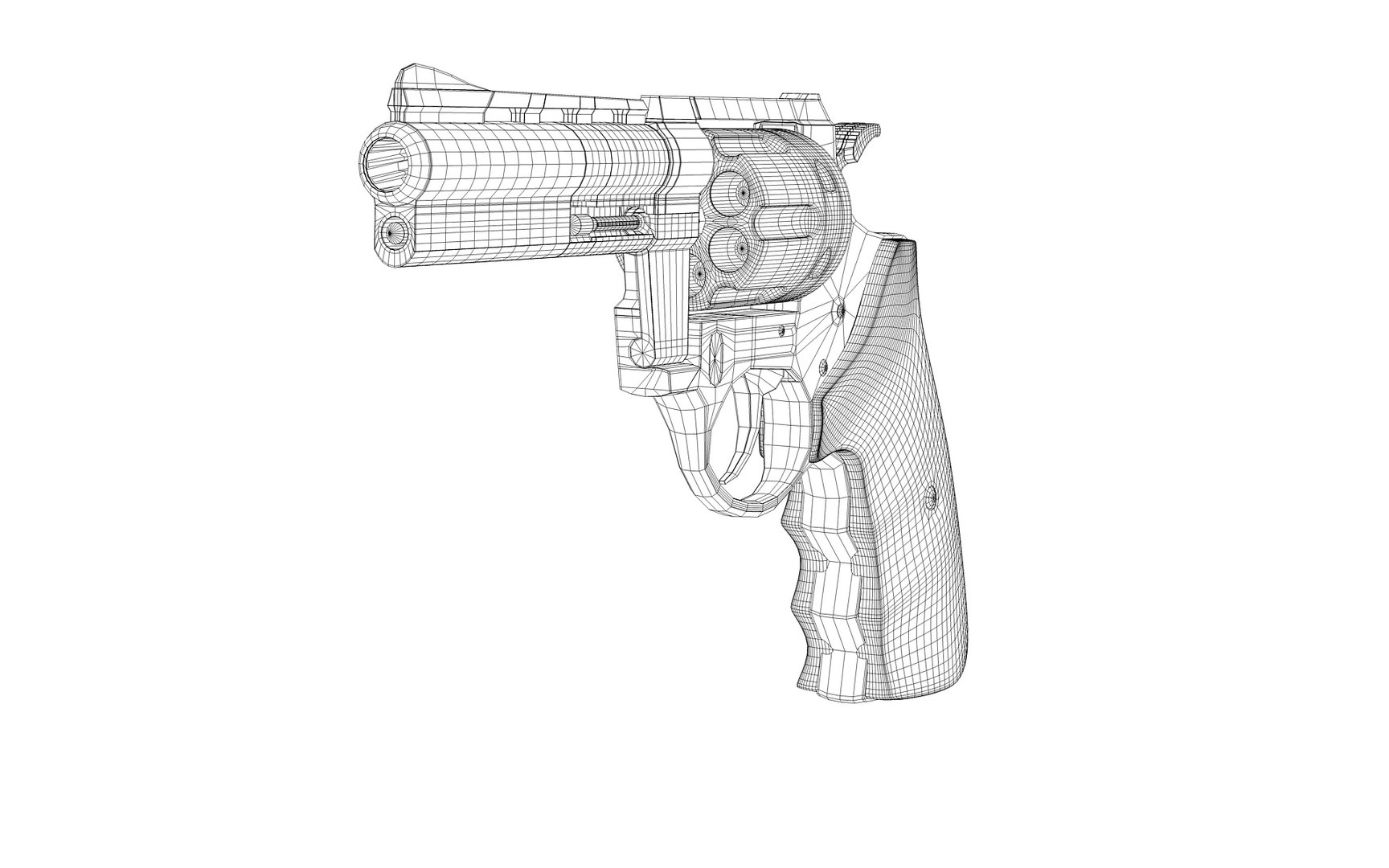 Colt Anaconda Revolver 3d C4d