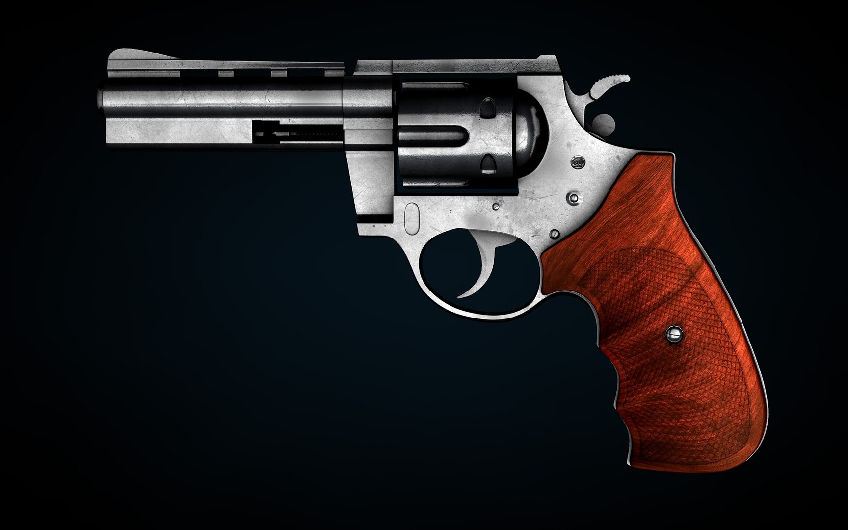 Colt Anaconda Revolver 3d C4d