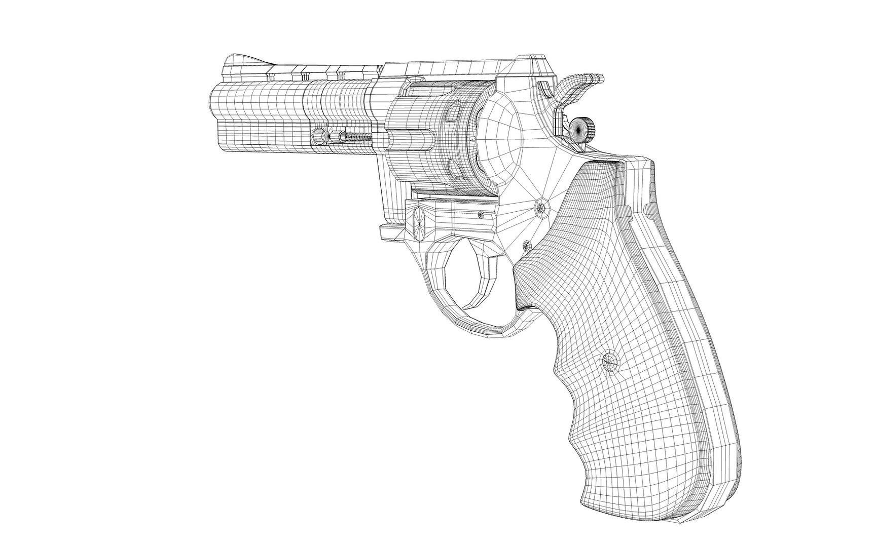 Colt Anaconda Revolver 3d C4d