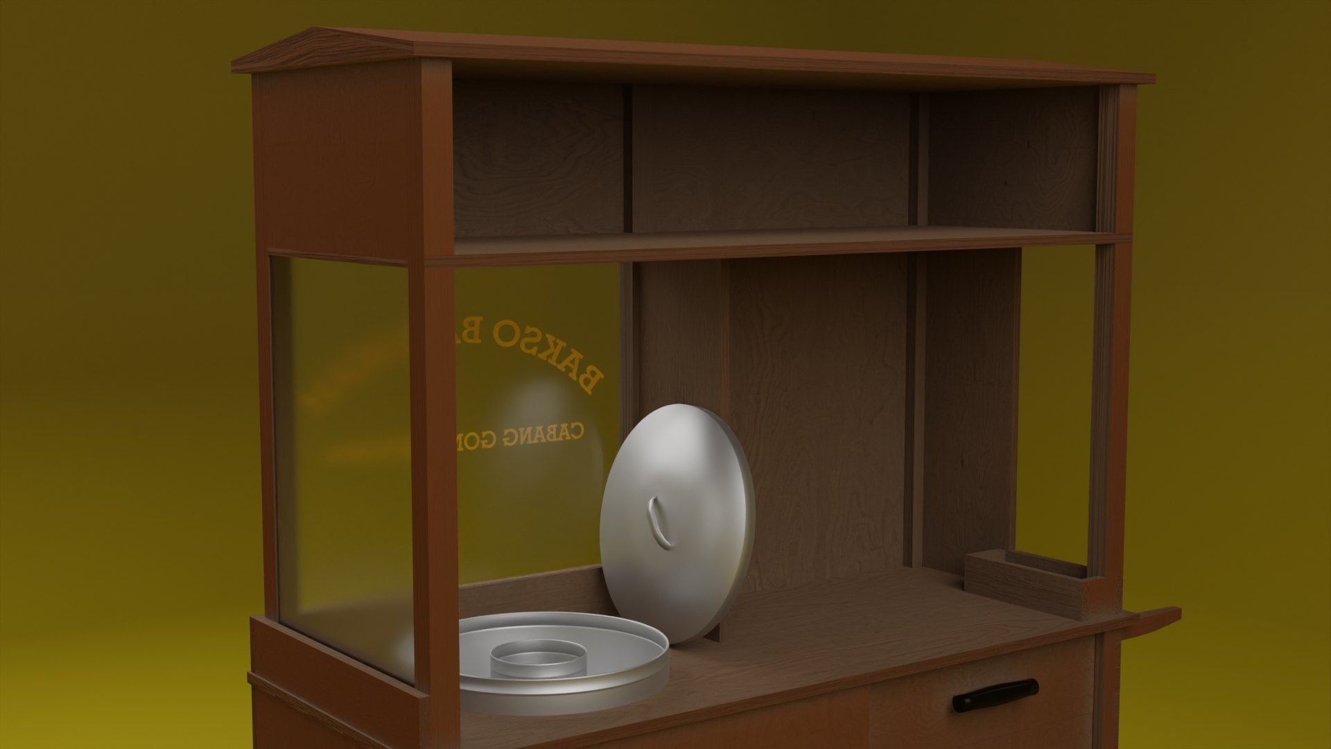 3D Gerobak Bakso Food Cart Model - TurboSquid 1959804