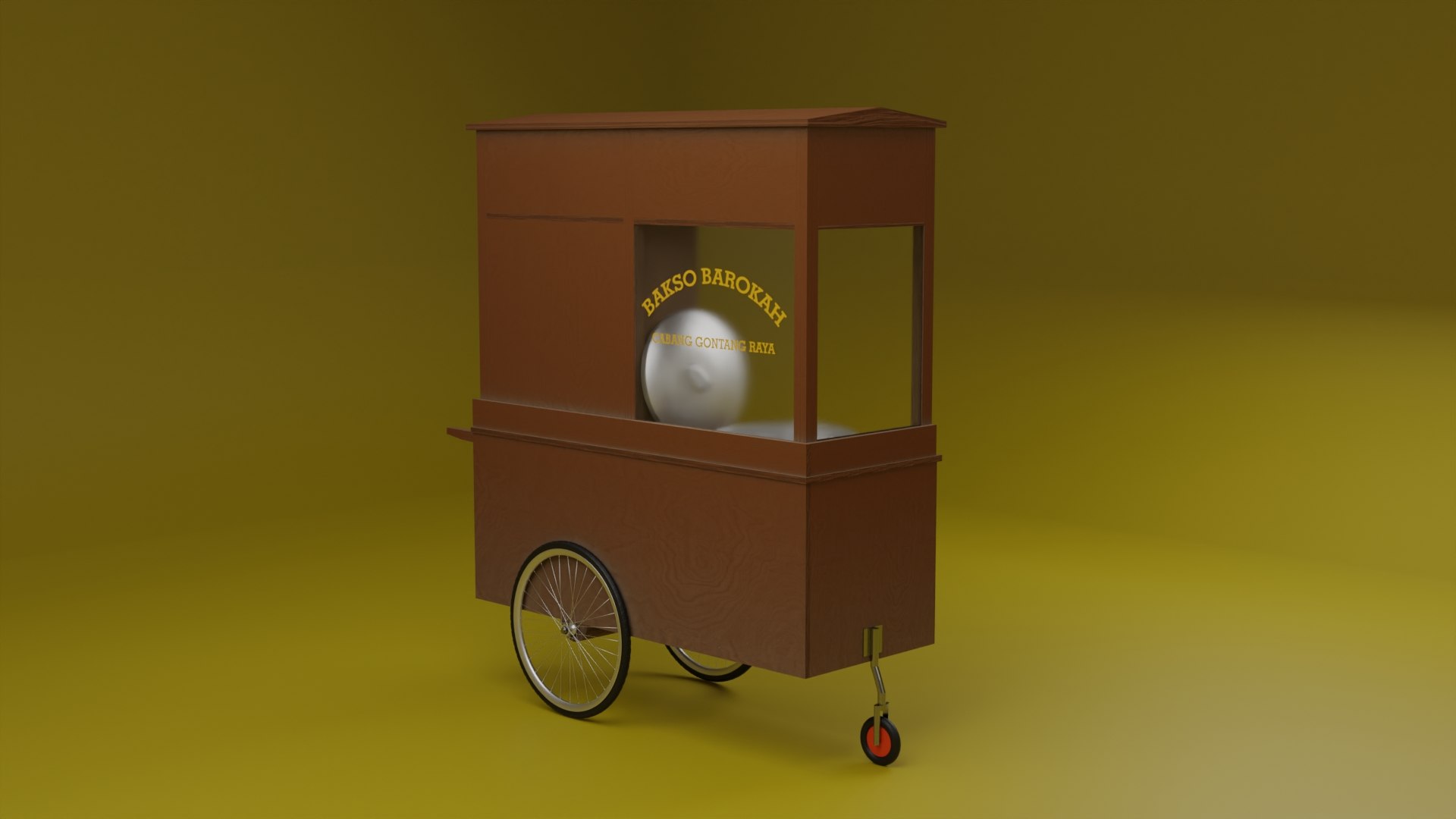 3D Gerobak Bakso Food Cart Model - TurboSquid 1959804