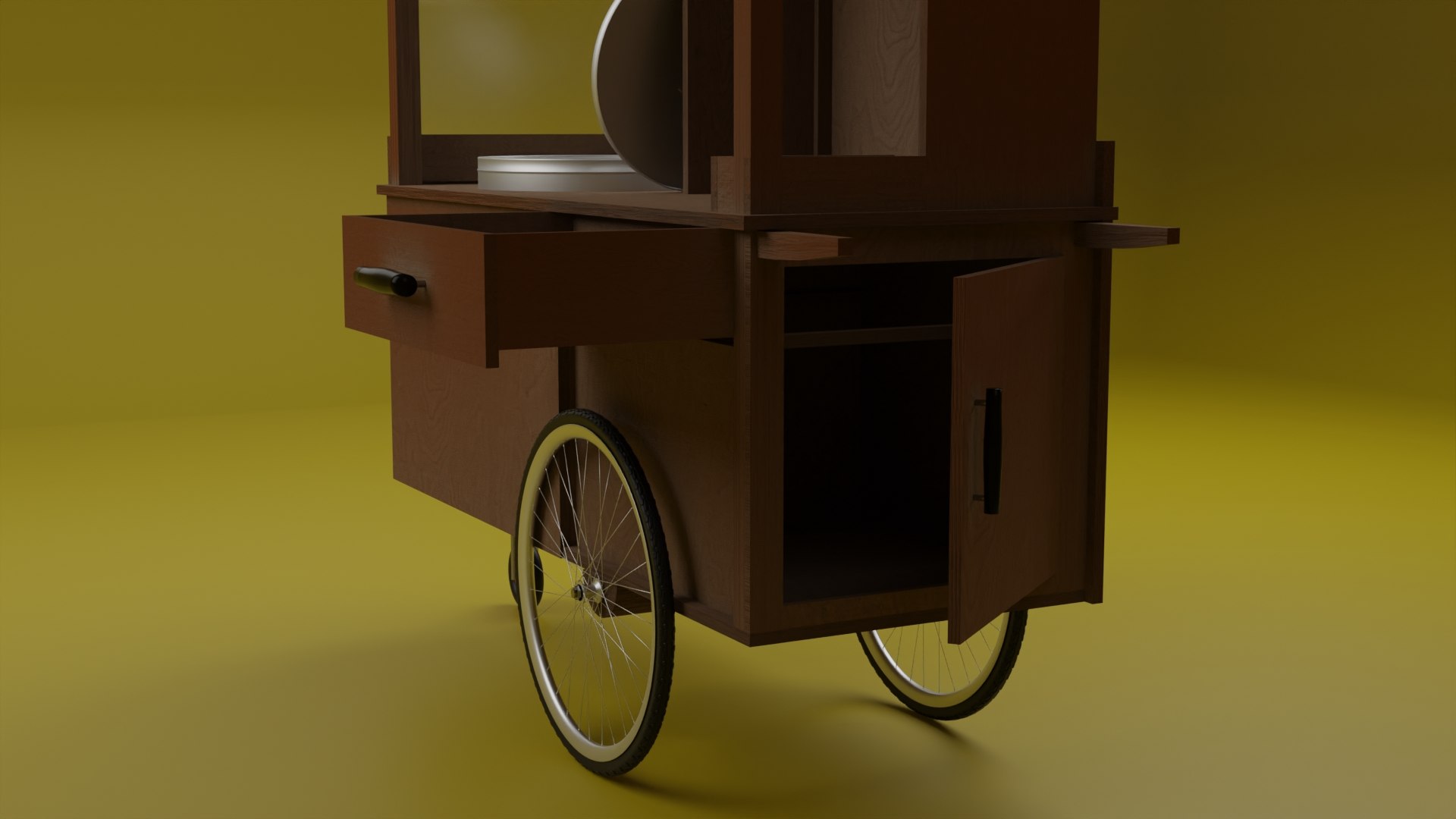 3D Gerobak Bakso Food Cart Model - TurboSquid 1959804