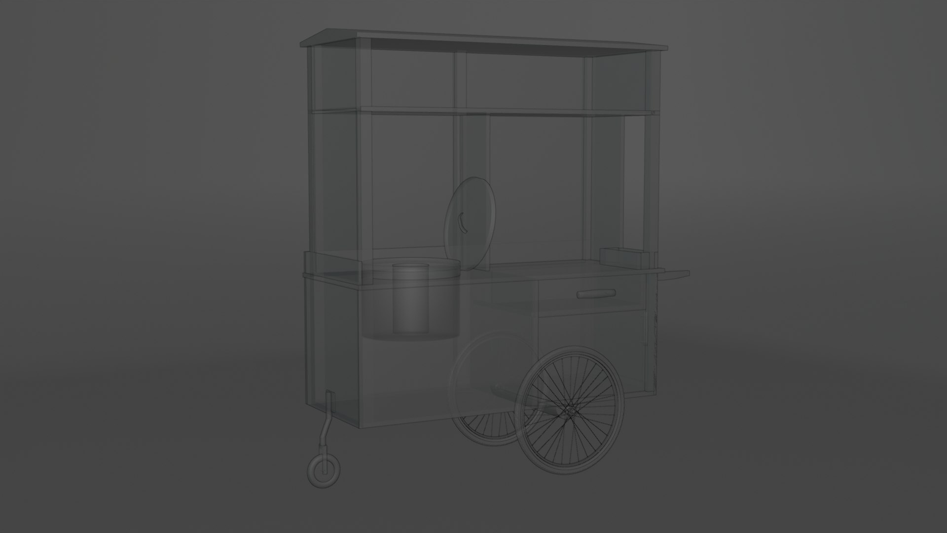 3D Gerobak Bakso Food Cart Model - TurboSquid 1959804