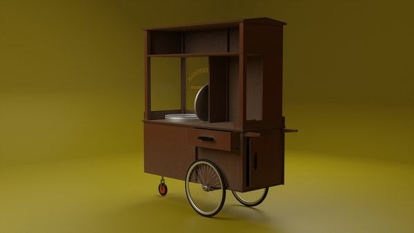 3D Gerobak Bakso Food Cart model - TurboSquid 1959804