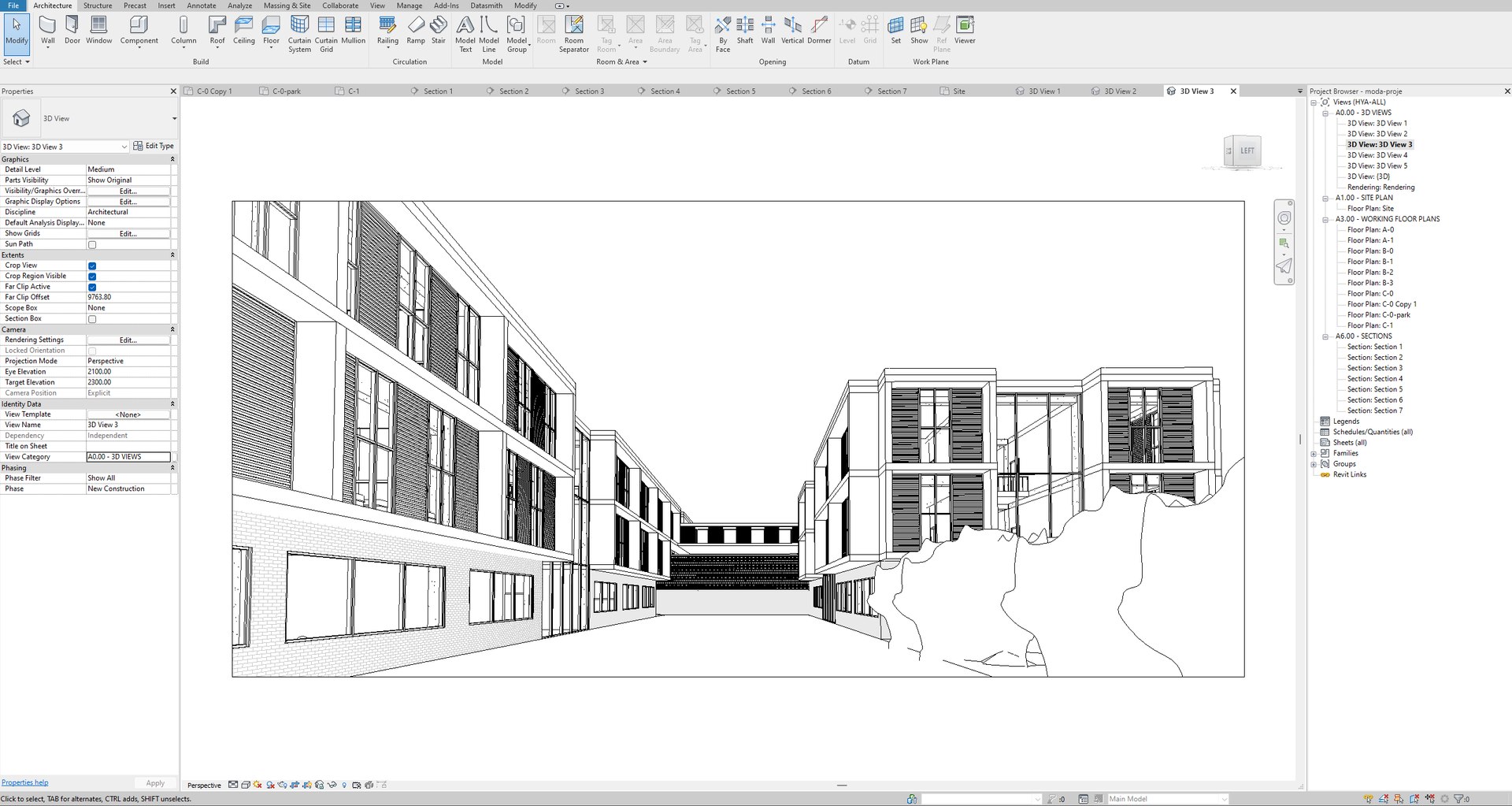 High School Building Revit Project 3D model 3D - TurboSquid 2083913