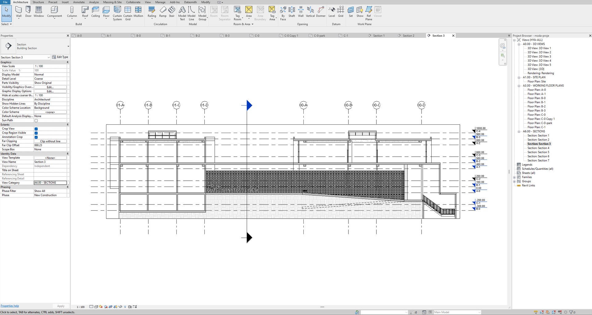 High School Building Revit Project 3D - TurboSquid 2083913