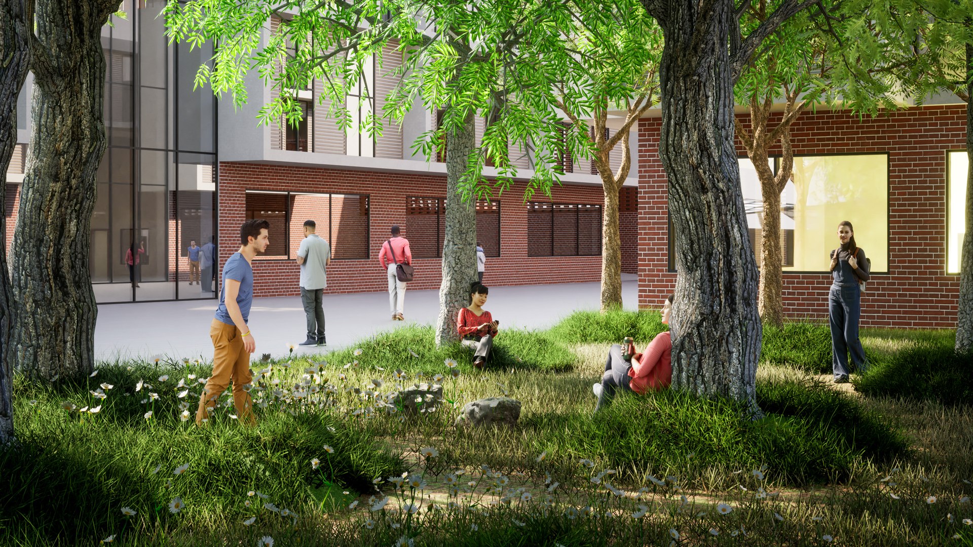 High School Building Revit Project 3D - TurboSquid 2083913