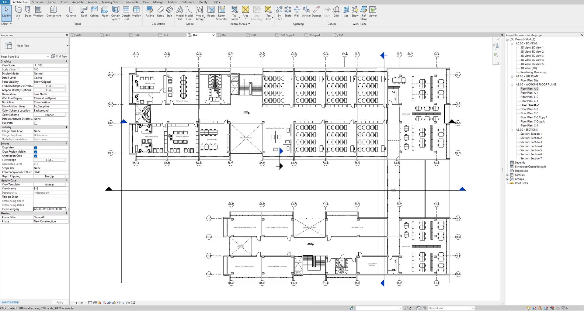 High School Building Revit Project 3D - TurboSquid 2083913