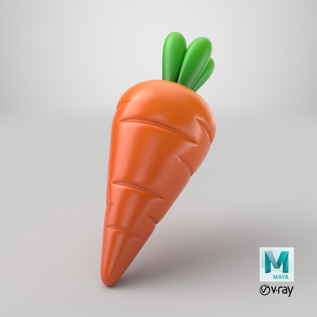 3D Stylized Carrot - TurboSquid 2400798