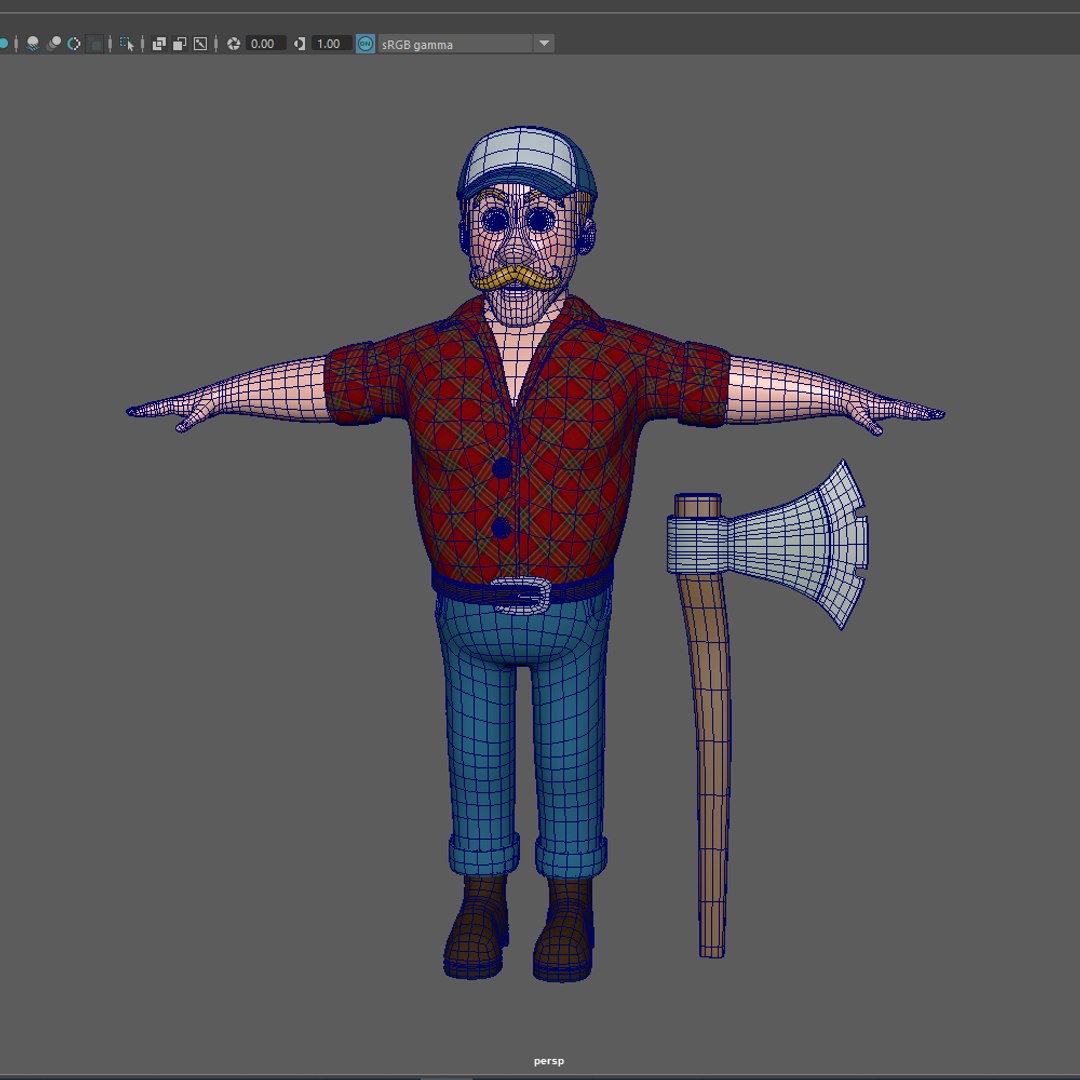 Lumberjack Cartoon 3D Model - TurboSquid 1648034