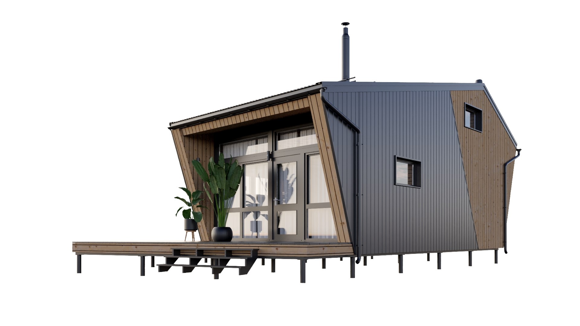 3D Futuristic Wooden Cabin - TurboSquid 2055581