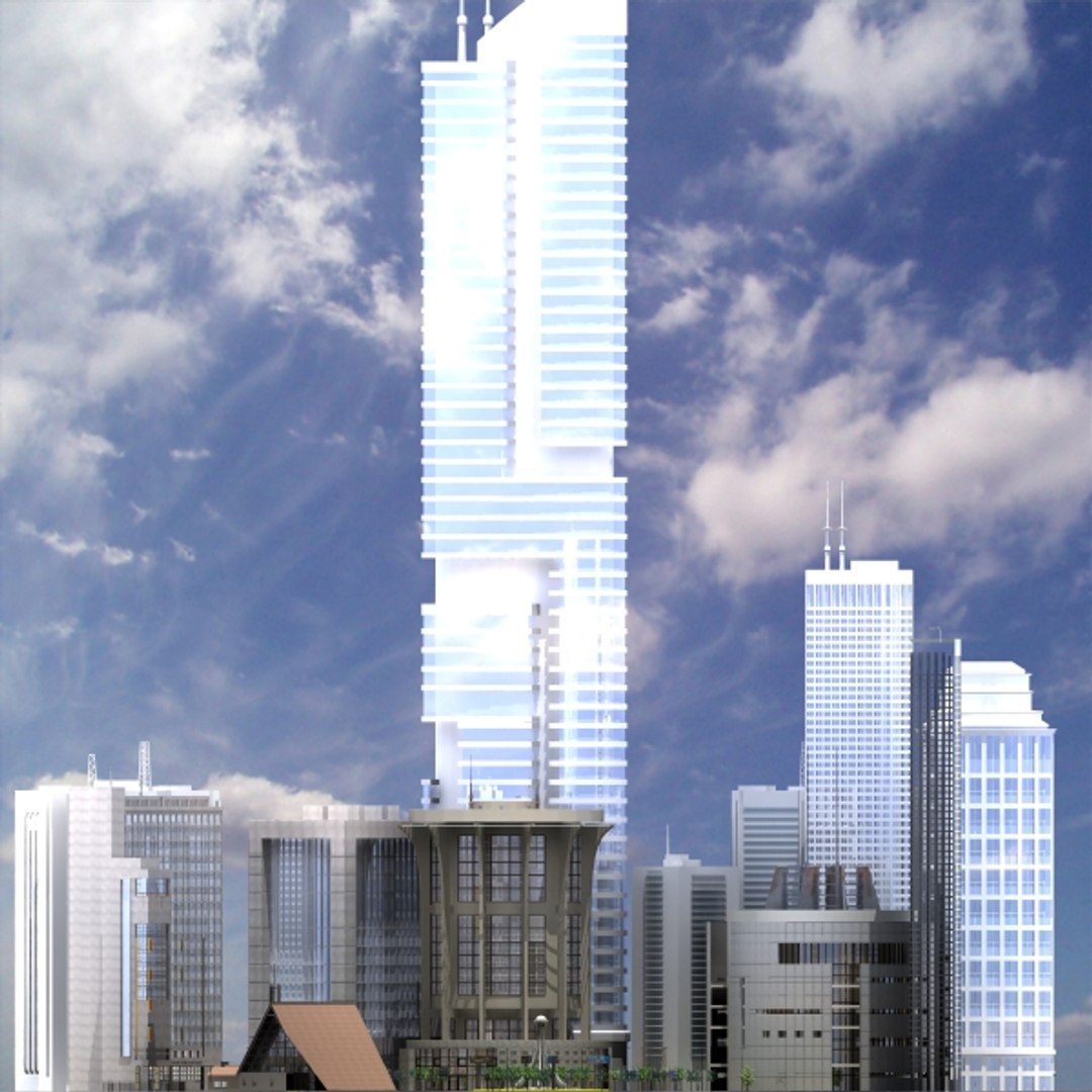 cityscape intersection 3d model