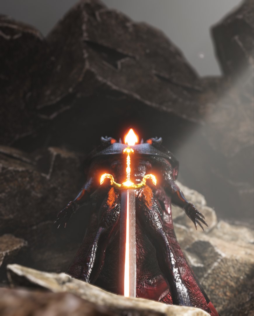 3D Legendary Blood Knight With Sword - TurboSquid 1970969