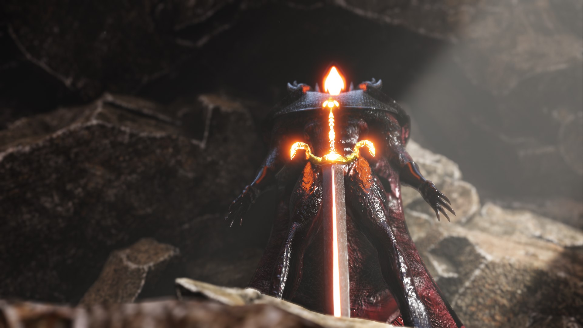 3D Legendary Blood Knight With Sword - TurboSquid 1970969