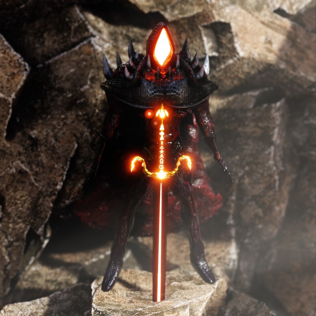 3D Legendary Blood Knight With Sword - TurboSquid 1970969