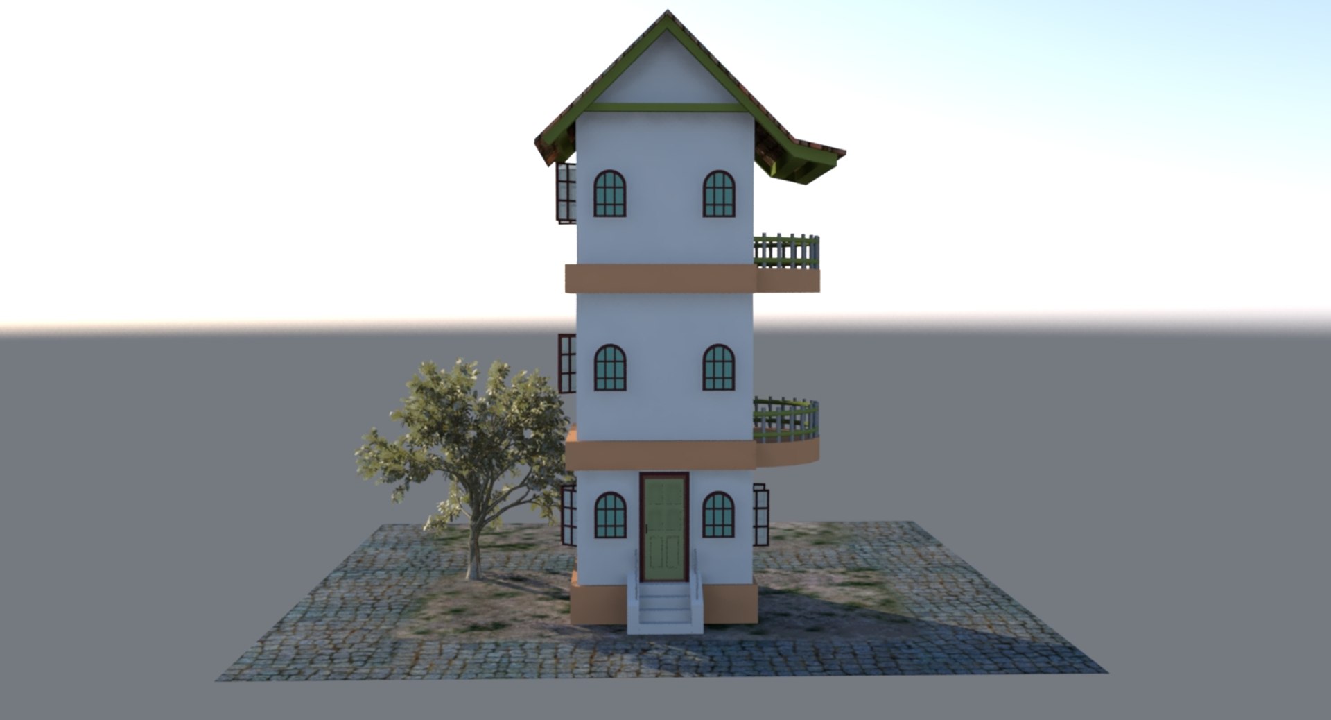 Building Scene 3D Model - TurboSquid 1231847