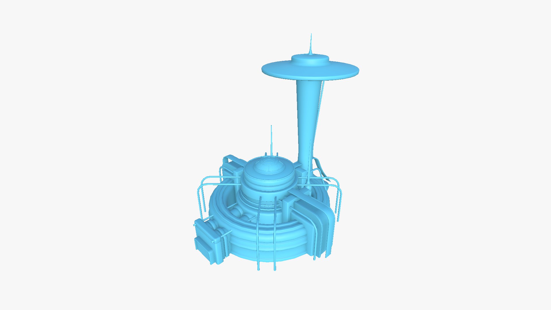 SciFi Facility D11 Golden - Sci Fi Exterior Design 3D Model ...