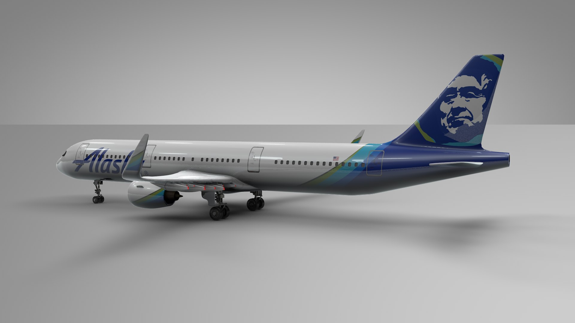 Airbus 321 Neo Alaska 3D Model - TurboSquid 1443128