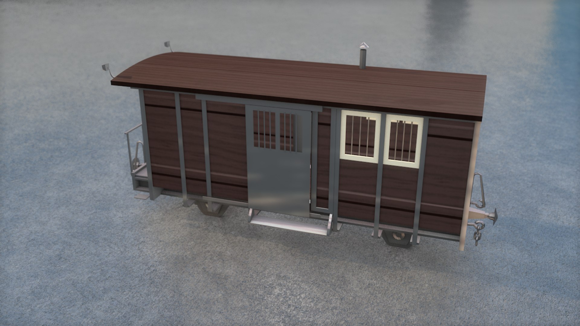 3D post wagon boxcar model - TurboSquid 1470661