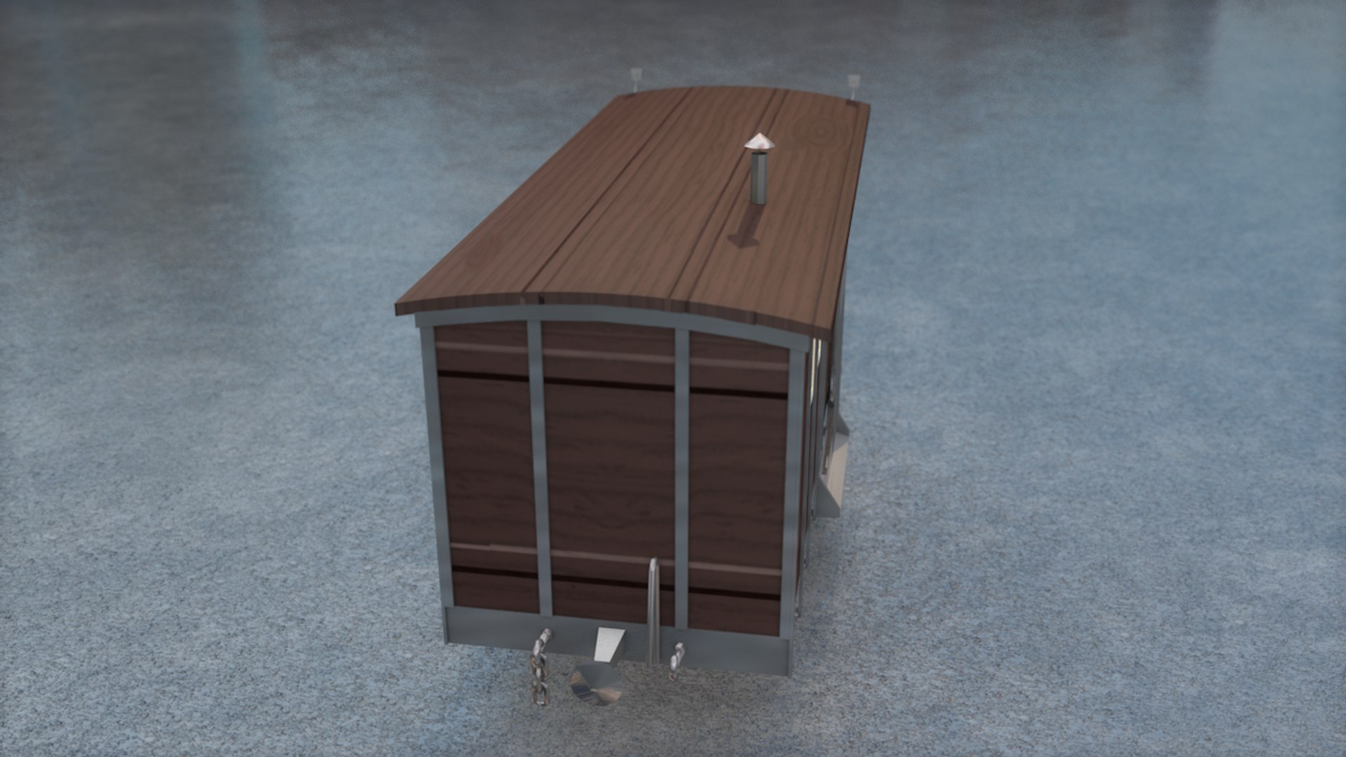 3D post wagon boxcar model - TurboSquid 1470661