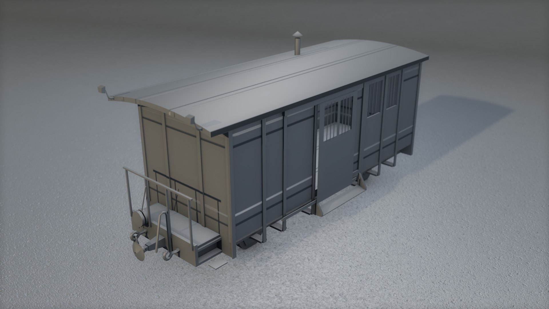 3D post wagon boxcar model - TurboSquid 1470661