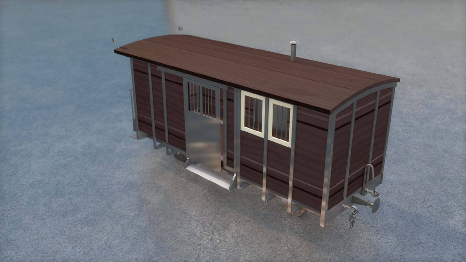 3D post wagon boxcar model - TurboSquid 1470661