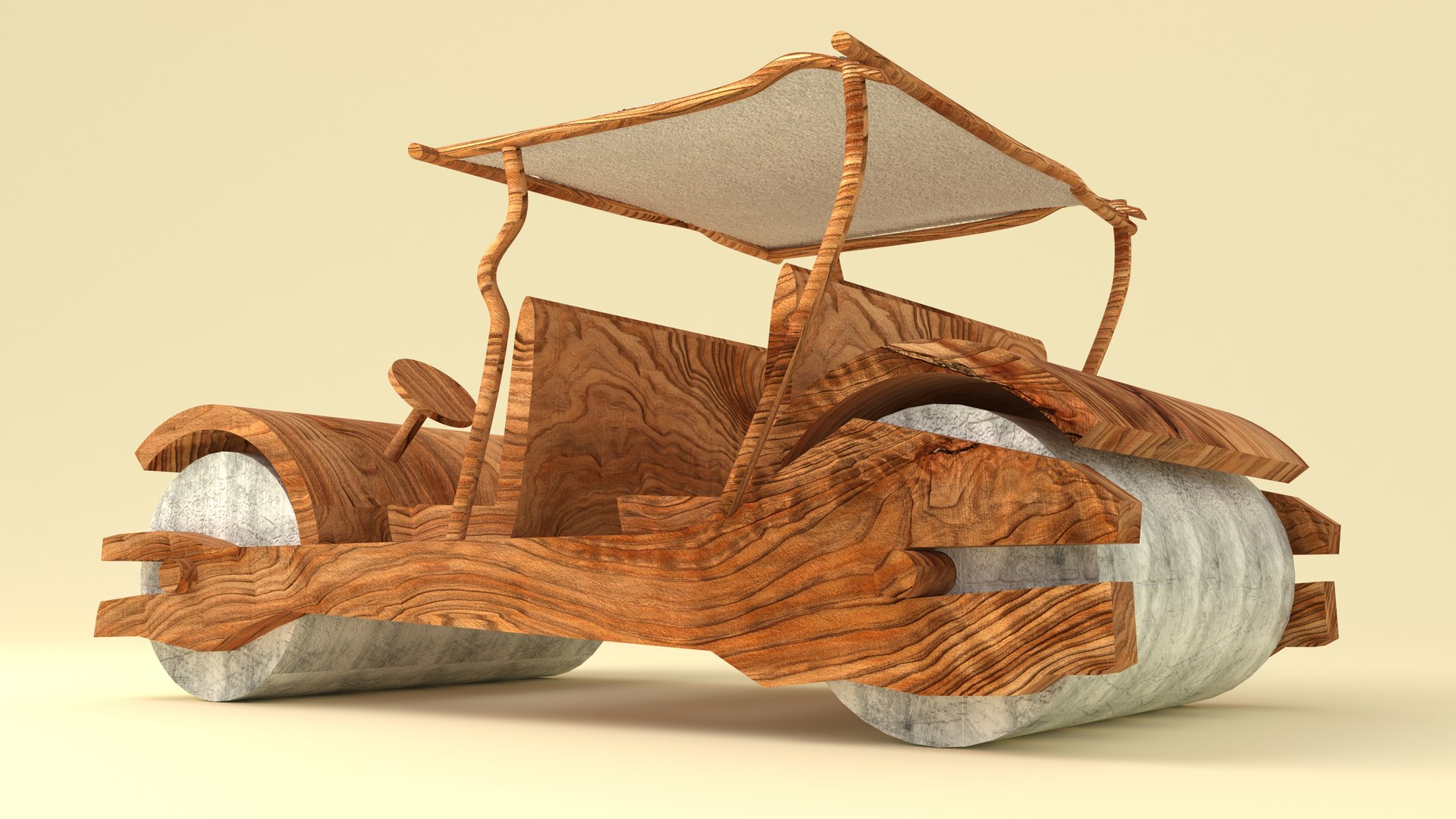 Stone Age Car 3D Model - TurboSquid 2244750